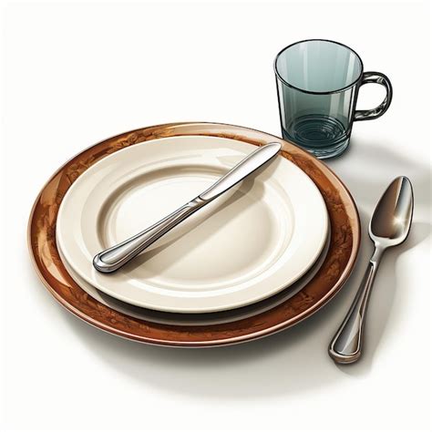 Premium Vector Realistic Vector Table Setting Vector On White Background Premium Vector Realistic Vector Table Setting Vector On White Background