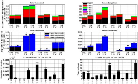 Distributions Of P Nucleotides A Histogram Of The Average Palindrome