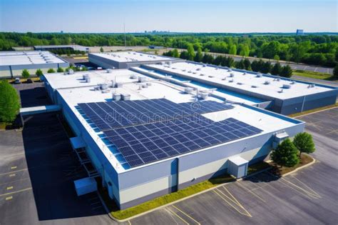solar power panels and hvac systems with automation stock illustration
