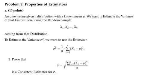 solved problem 2 properties of estimators a 10 points