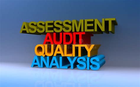 Assessment Audit Quality Analysis On Blue Stock Illustration