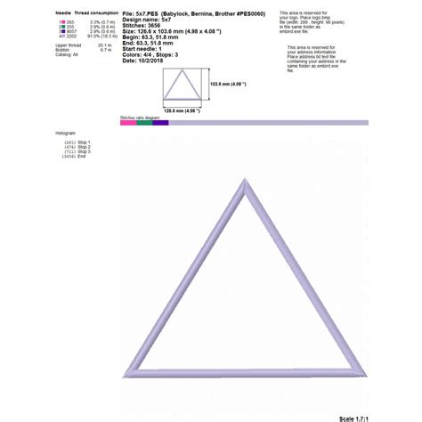 Triangle Applique Design Shape Applique Embroidery Design