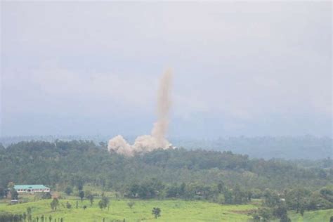 ထိုင်း မြန်မာနယ်စပ်ရှိ စစ်တပ်၏ နောက်ဆုံး လက်ကျန်စခန်းဖြစ်သော ဝေါလေဗျူဟာ၏ လက်နက် တိုက်ကို ဒရုန်းဖ