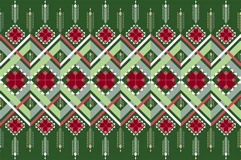 크리스마스 화려한 빈티지 민족 기하학적 동양 원활한 전통적인 패턴 배경 카펫 벽지 배경 의류 포장 바틱 직물에 대한 디자인 자수 스타일 0명에 대한 스톡 벡터 아트 및 기타