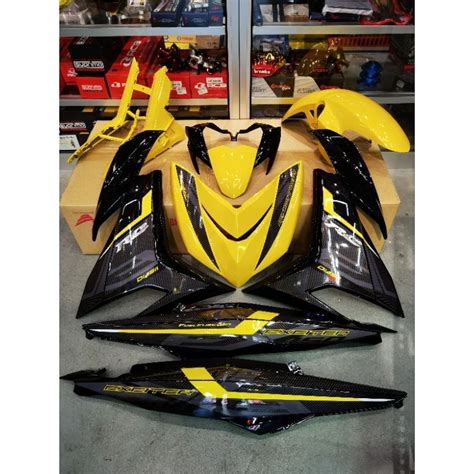 Y15 V1 V2 Cover Set Kuning Hitam Exciter Rc 2016 Tampal Siap Sticker