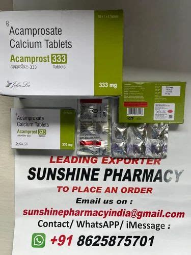 Acamprosate Calcium 333 Mg 10 6 Tablets At Rs 200 Stripe In Nagpur Id 2854074132997