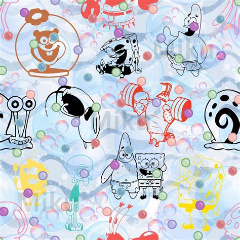 Spongebob Seamless Digital Download Etsy