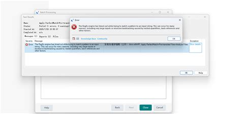 The Regex Engine Has Timed Out While Trying To Match A Pattern To An Input String During