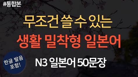 중급자용 원어민들이 꼭 쓰는 실생활 일본어 50문장 중급 통합편 2 일본어독학 일본어회화 기초일본어 필수일본어