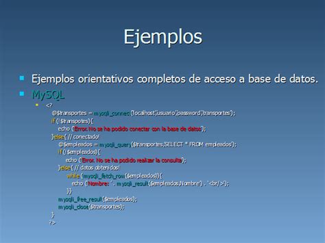 Acceso A Bases De Datos Con Mysql Y Odbc Desde Php Página 2