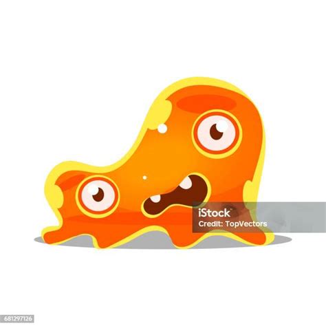 재미 만화 오렌지 끈적 끈적한 괴물입니다 귀여운 밝은 젤리 캐릭터 고무에 대한 스톡 벡터 아트 및 기타 이미지 고무 귀여운