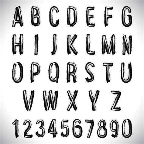 32100 Grunge Script Font Stock Illustrations Royalty Free Vector