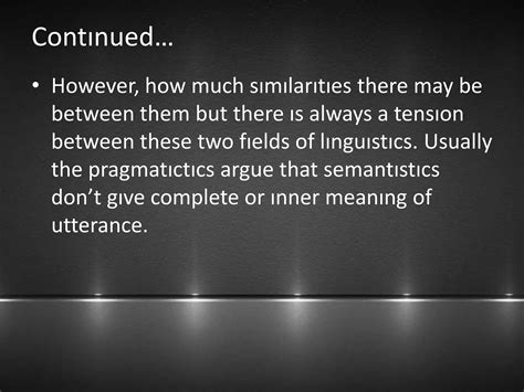 Semantics And Pragmatics 1 Pptx