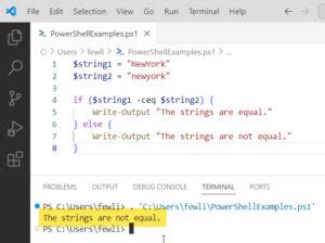 How to Compare Strings in PowerShell?