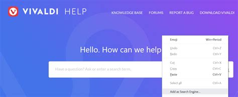 Search Settings In Vivaldi Vivaldi Browser Help