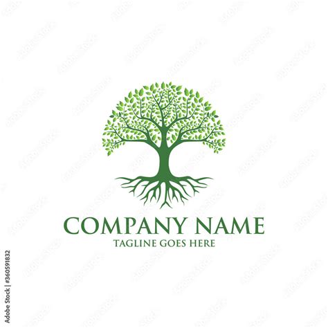 Tree Of Life Logo Design Inspiration Isolated On White Background Stock Vector Adobe Stock