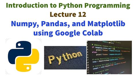 VTU BE First Year Tutorial Mastering Numpy Pandas Matplotlib In Google