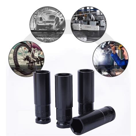 4 Pcs 12 전기 렌치 육각형 확장 소켓 사양 22x200mm 길이