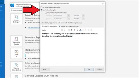 How Do You Set Out Of Office In Outlook Online At John Triche Blog