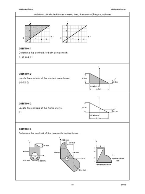 7 Distributed Forces Pdf Center Of Mass Density
