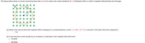 Solved The Figure Below Shows A Circular Conducting Loop Chegg