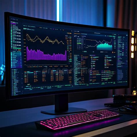 Futuristic Urban Architecture With Vibrant Data Visualization And Technology Generative Ai