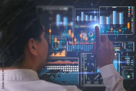 The Back View Of Businessman Analyst Data Charts Devops Concept