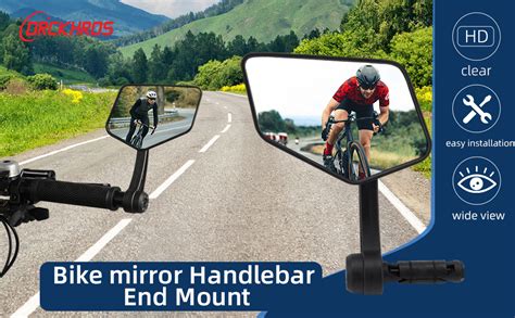 Drckhros 1 Pair Bike Mirror Handlebar End Mount Bicycle