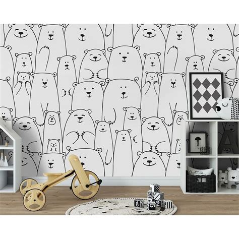 Bears Wall Mural Wall Appliques Wall Murals Mural Wallpaper
