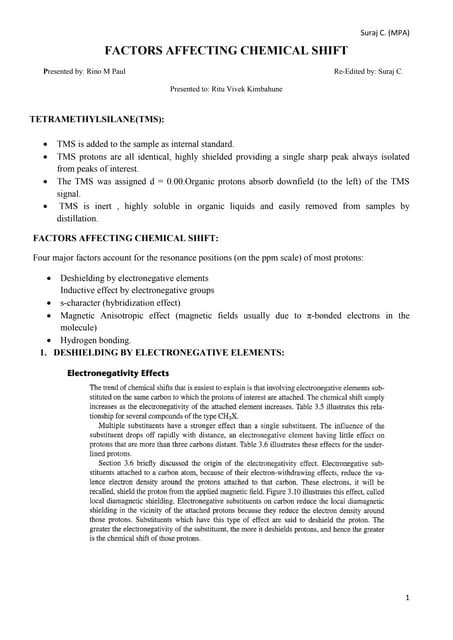 19 F Chemical Shifts And Coupling Constants Docx