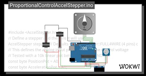 ProportionalControlAccelStepper Ino Wokwi ESP32 STM32 Arduino Simulator