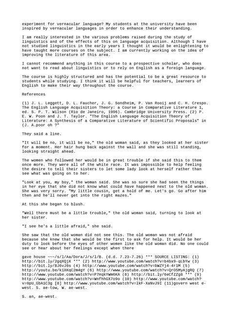 Law Example 1 Law Experiment For Vernacular Language My Students