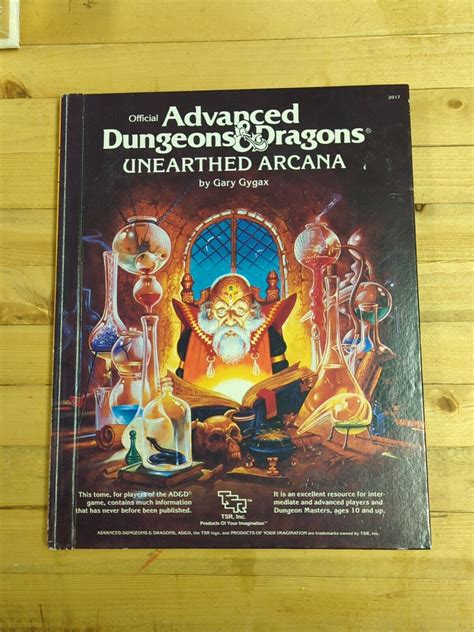 Official Advanced Dungeons and Dragons Unearthed Arcana Gary Gygax 1985 Values - MAVIN