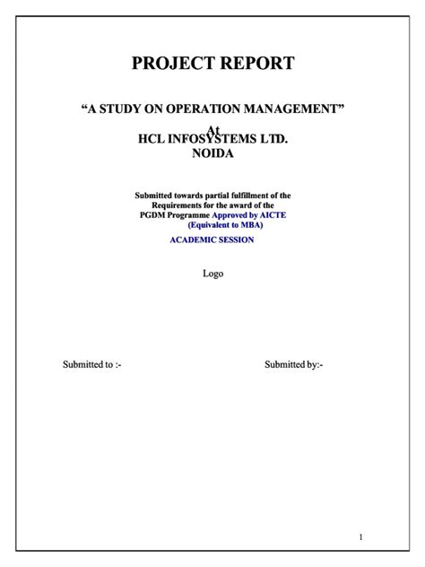pdf project report operation management pdf compress pdf