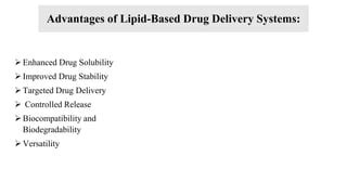 LIPID Based Drug Delivery System PPTX Chemistry Science