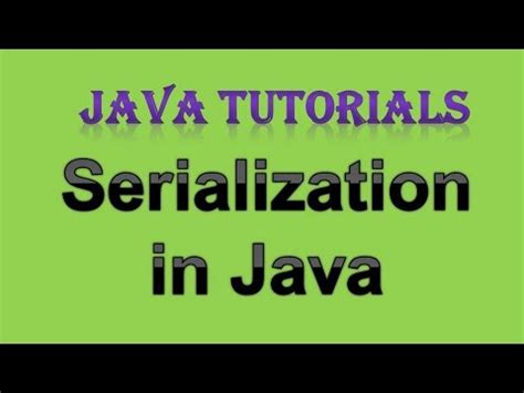 12 3 Object Serialization In Java Serializable Interface YouTube