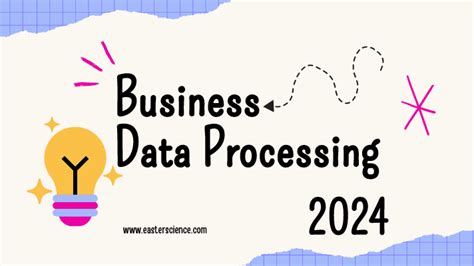 Business Data Processing 2024 Bsc Computer Science 2nd Year Easter Science