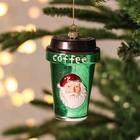 땡큐마더 크리스마스 트리 오너먼트 산타 커피 위시버킷