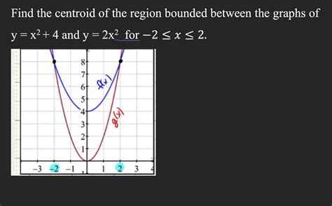Solved Find The Centroid Of The Region Bounded Between The