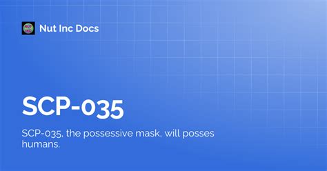 Scp 035 Nut Inc Docs