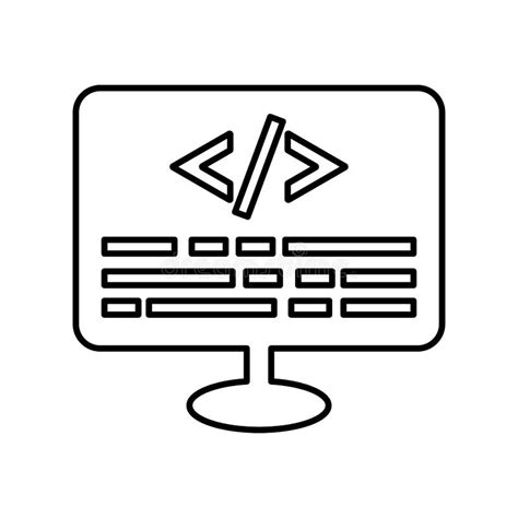 Coding Html Programming Iconorange Vector Symbol Stock Illustration