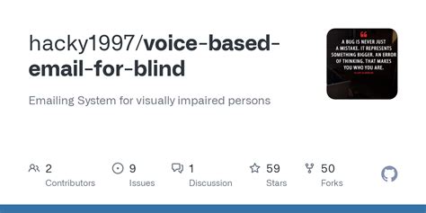 Github Hacky1997voice Based Email For Blind Emailing System For