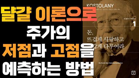 앙드레 코스톨라니의 돈 뜨겁게 사랑하고 차갑게 다루어라 주식투자책 주식공부 양선호주식 Youtube