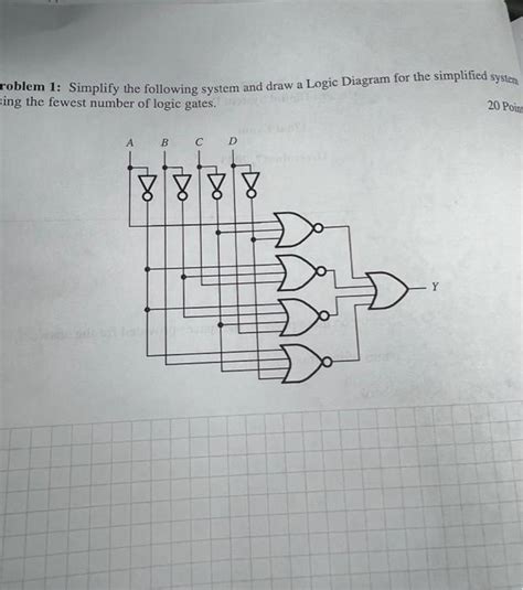 Solved Roblem 1 Simplify The Following System And Draw A