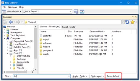 Setting The Default Explorer Layout
