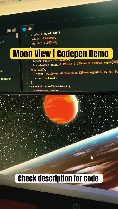 moon view codepen htmlcss cssanimation shorts youtube
