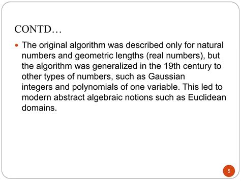 Eucledian Algorithm For Gcd Of Integers And Polynomials PPTX Computing Technology Computing
