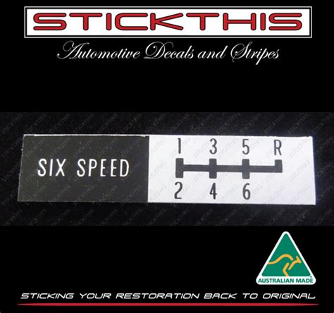 Shift Pattern Insert Console Hq Hj Lh Lx 6 Speed Stickthis Automotive Decals And Stripes