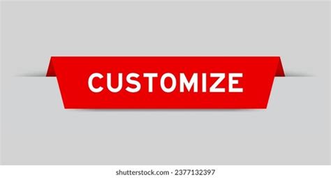 Red Color Inserted Label Word Customize Stock Vector Royalty Free Shutterstock