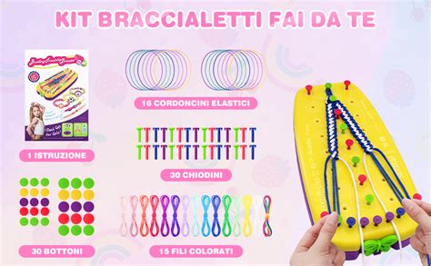 Maomaoyu Kit Braccialetti Fai Da Te Per Bambina Crea Braccialetti Per